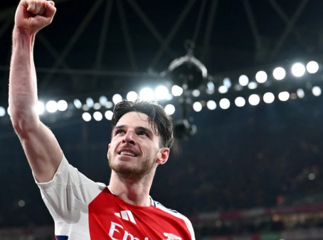 Declan Rice đập tan sự tranh luận trong màu áo Arsenal