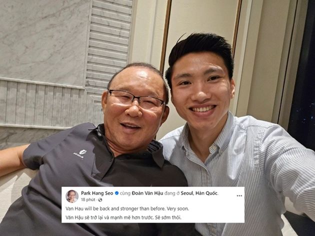 HLV Park Hang-seo báo tin vui về Văn Hậu